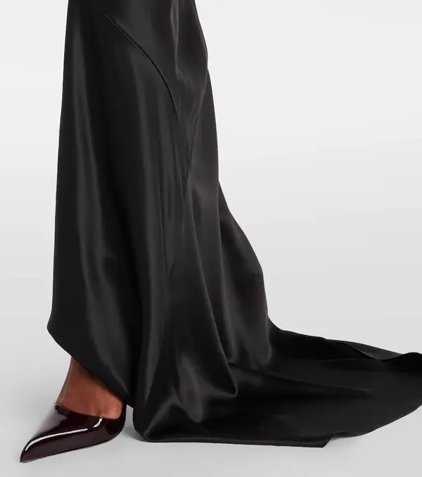 TOM FORD Asymmetric Silk Satin Maxi Skirt