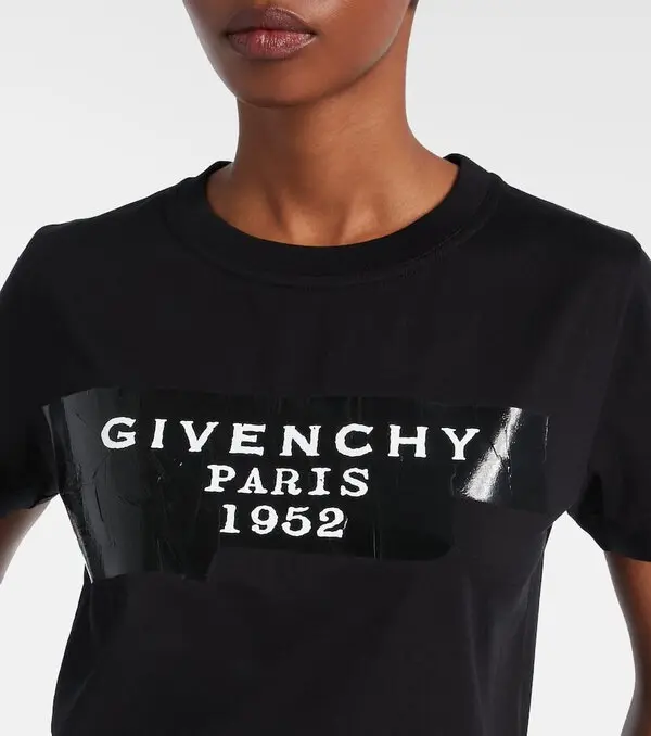 Givenchy Distressed Printed Cotton Jersey T-shirt