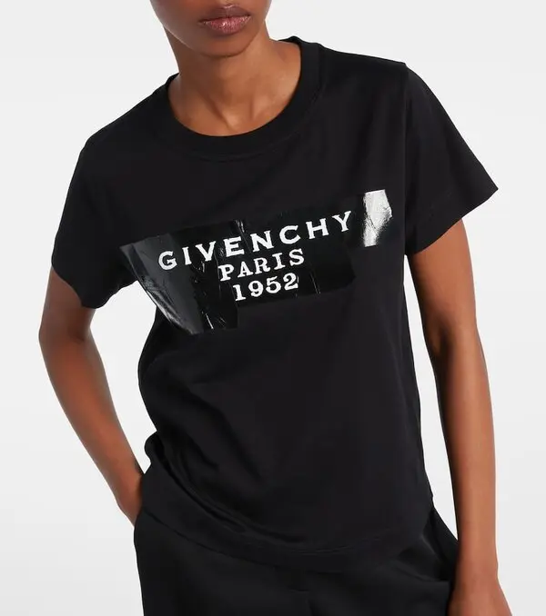 Givenchy Distressed Printed Cotton Jersey T-shirt