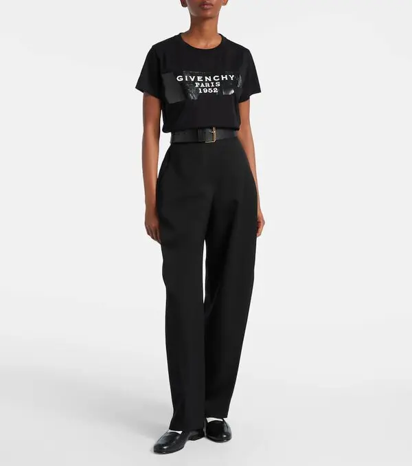 Givenchy Distressed Printed Cotton Jersey T-shirt