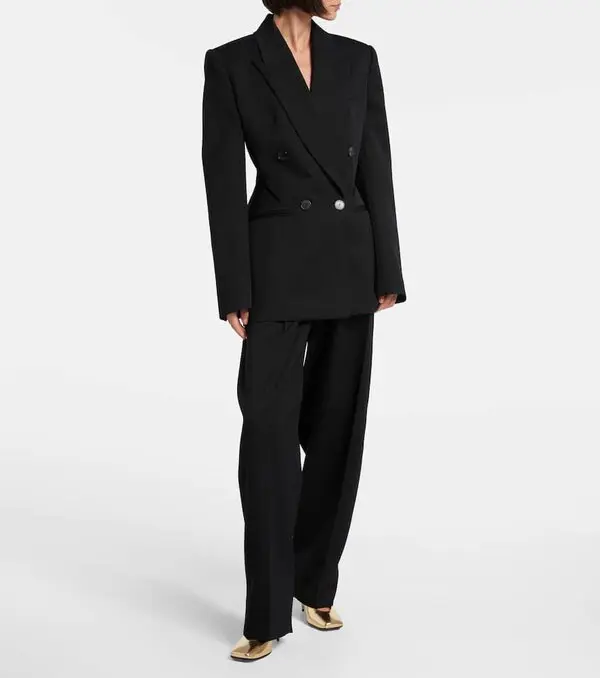 Givenchy Cutout Wool Wide-leg Trousers