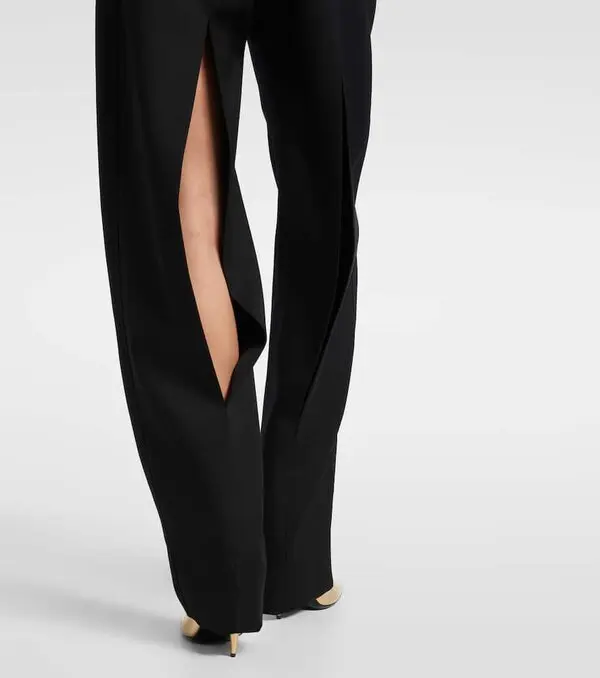 Givenchy Cutout Wool Wide-leg Trousers