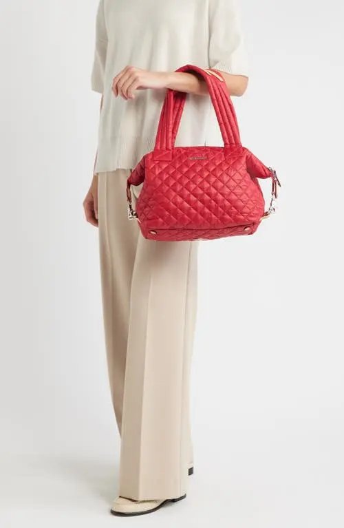 Mz Wallace Medium Sutton Deluxe Quilted Nylon Tote - Apple