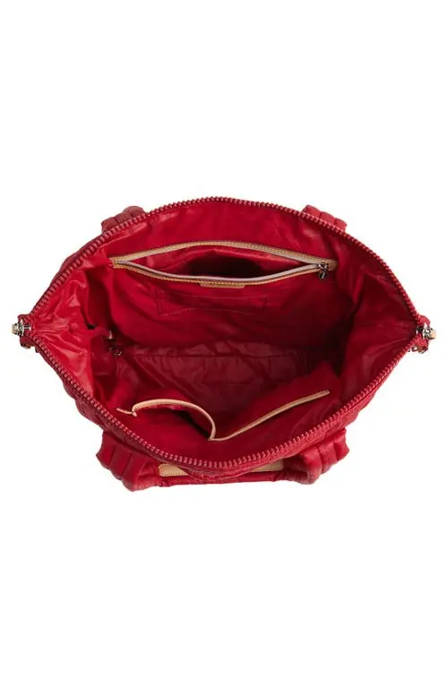 Mz Wallace Medium Sutton Deluxe Quilted Nylon Tote - Apple