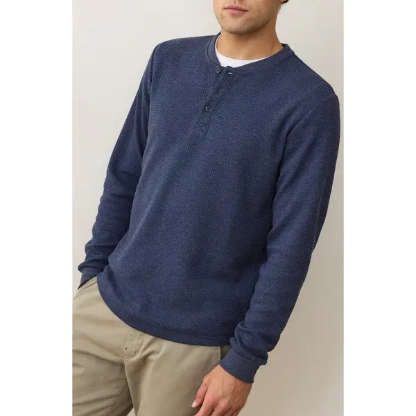 Marine Layer Long Sleeve Waffle Henley