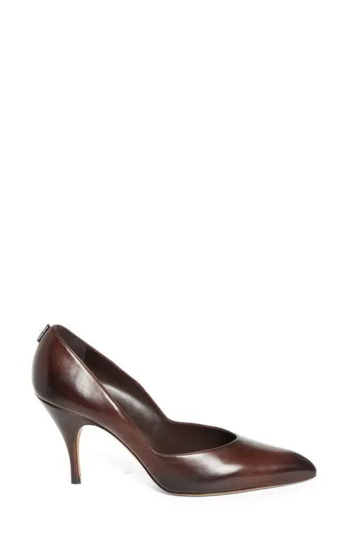 Miu Miu Waxed Calfskin Pointy Toe Pump