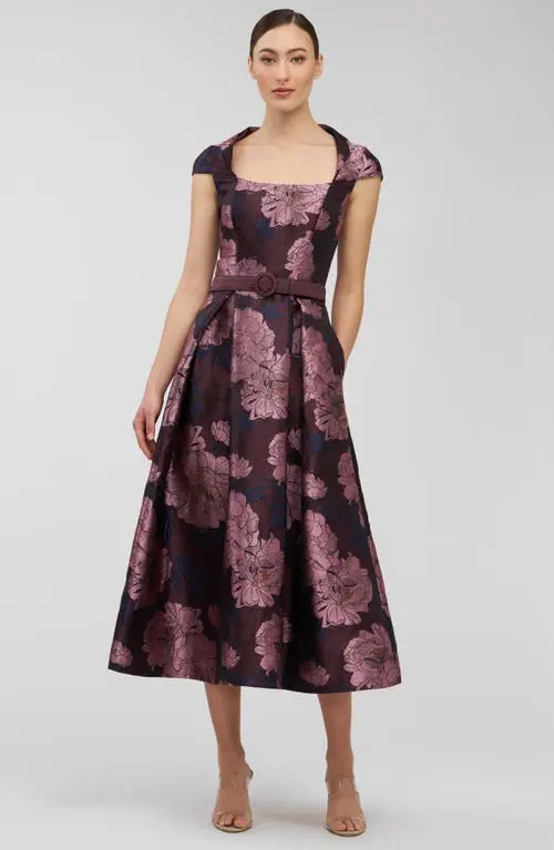 low back midi dress Two-Tone Low Back Midi Dress