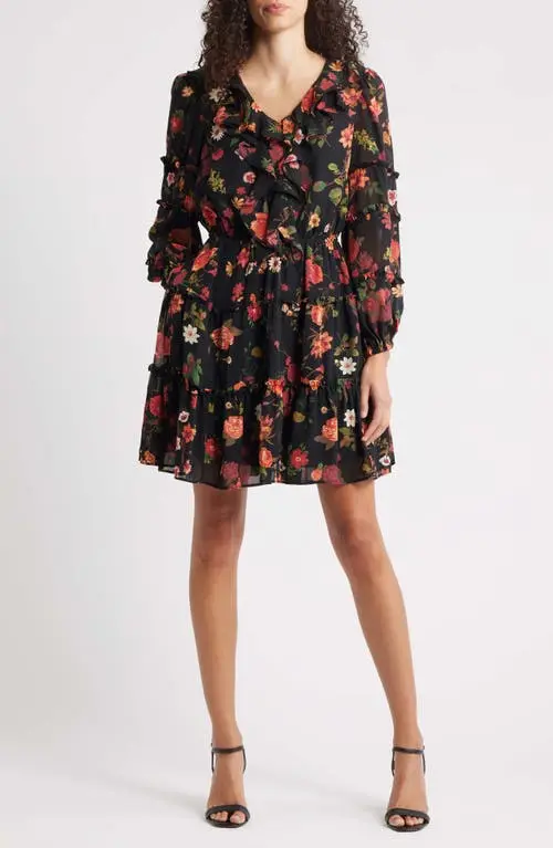 CECE DUPRAZ Floral Ruffle Dress
