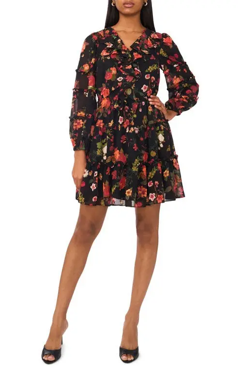 CECE DUPRAZ Floral Ruffle Dress