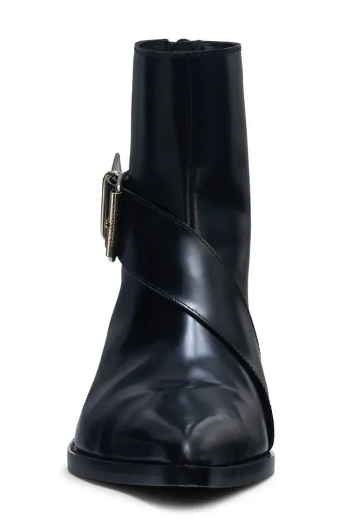 Alexander McQueen Pointed Toe Buckled Boots