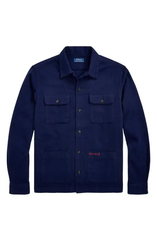Polo Ralph Lauren Brushed Flannel Button-up Shirt Jacket