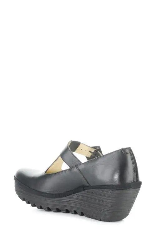 Fly London Yald Wedge Mary Jane Pump - 000 Black
