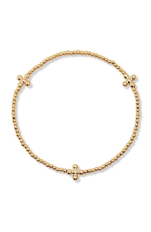 BROOK & YORK Rylee Beaded Cross Bracelet - Gold
