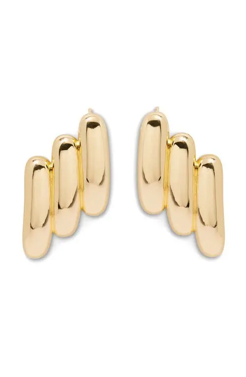 BROOK & YORK Harper Curve Statement Stud Earrings - Gold