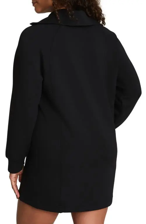 Spanx Airessentials Half-zip Mini Dress - Very Black