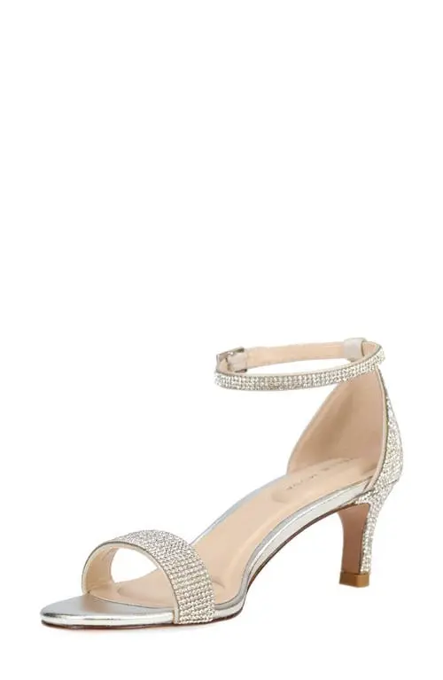 Pelle Moda Uciel Ankle Strap Sandal - Silver