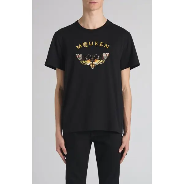 Alexander McQueen Logo Embroidered T-shirt