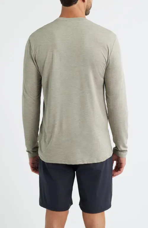 FLORENCE Airtex Performance Long-sleeve T-shirt - Heather Vintage Khaki