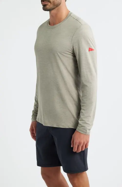 FLORENCE Airtex Performance Long-sleeve T-shirt - Heather Vintage Khaki