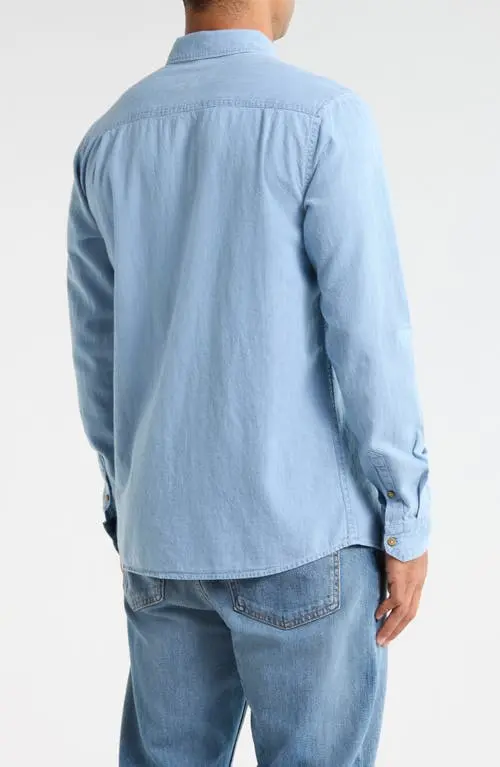 ROARK Scholar Organic Cotton Chambray Button-down Shirt