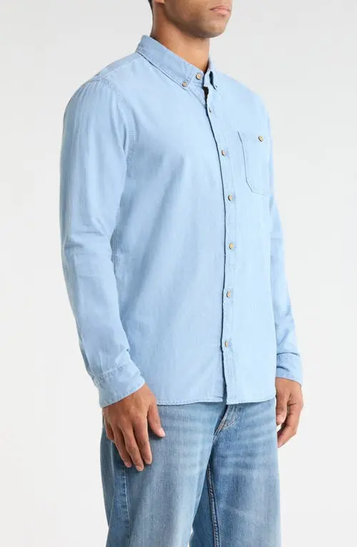 ROARK Scholar Organic Cotton Chambray Button-down Shirt