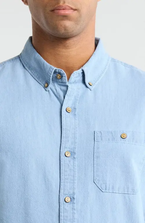 ROARK Scholar Organic Cotton Chambray Button-down Shirt
