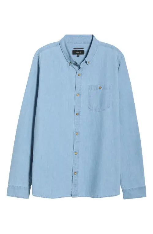 ROARK Scholar Organic Cotton Chambray Button-down Shirt