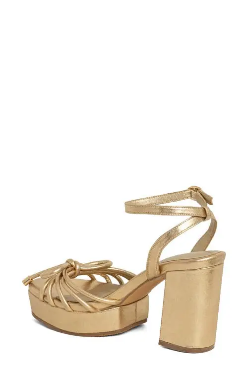 SHU SHOP Edith Ankle Strap Platform Sandal - Gold