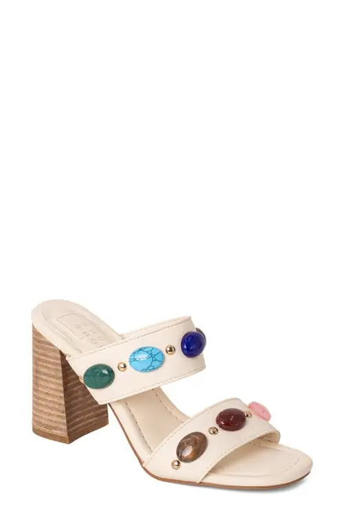 SHU SHOP Elizabeth Block Heel Sandal - Bone