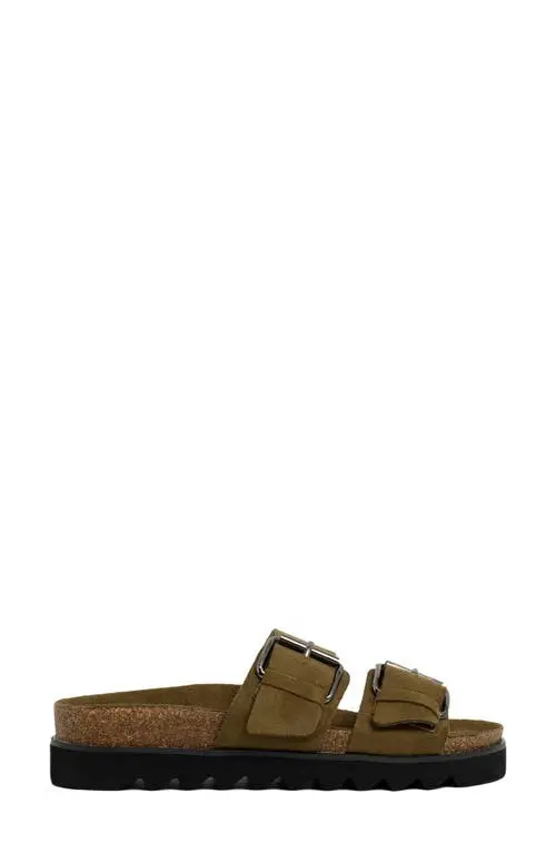 SHU SHOP Carla Slide Sandal - Olive Suede