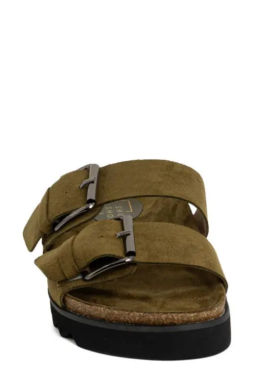 SHU SHOP Carla Slide Sandal - Olive Suede