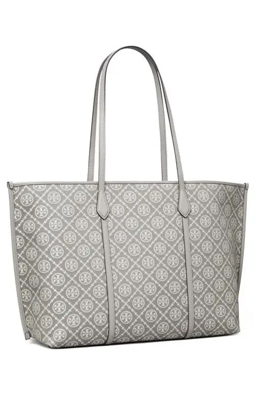 Tory Burch Perry T Monogram Jacquard Triple Compartment Tote