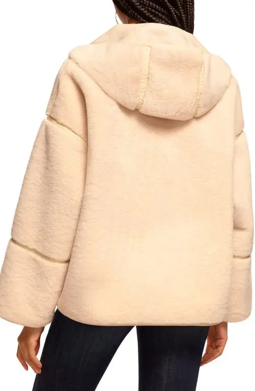 Ramy Brook Lucy Reversible Faux Shearling Hooded Jacket - Bone