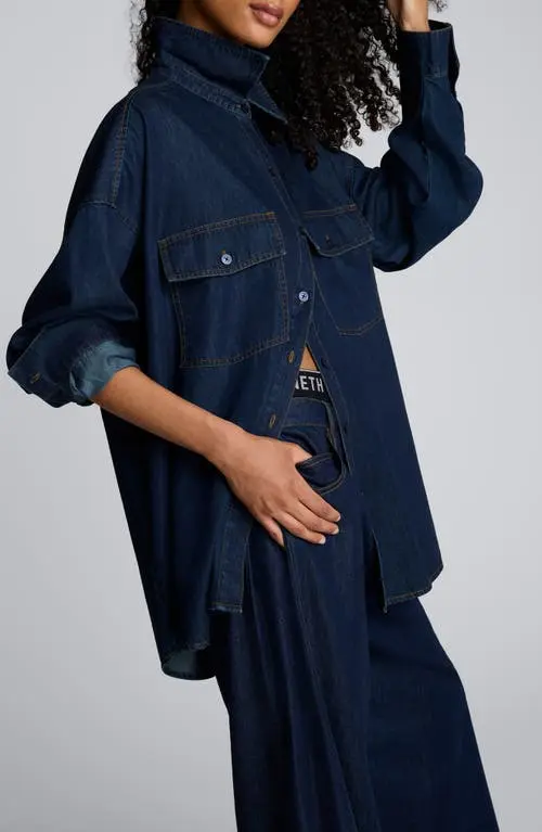 KENNETH COLE Oversized Denim Shirt