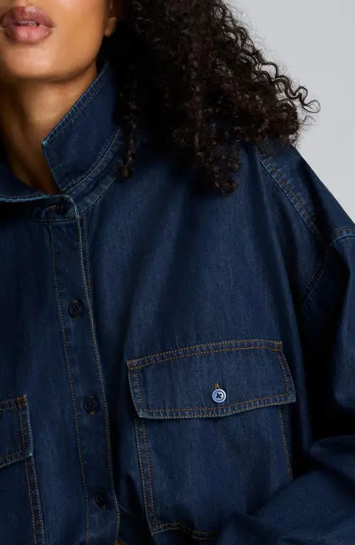 KENNETH COLE Oversized Denim Shirt