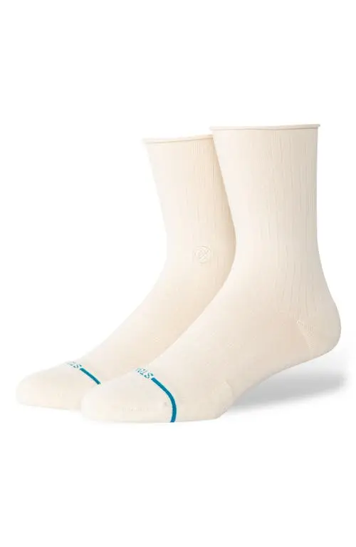 Stance Rolled Quarter Crew Socks - Ivory