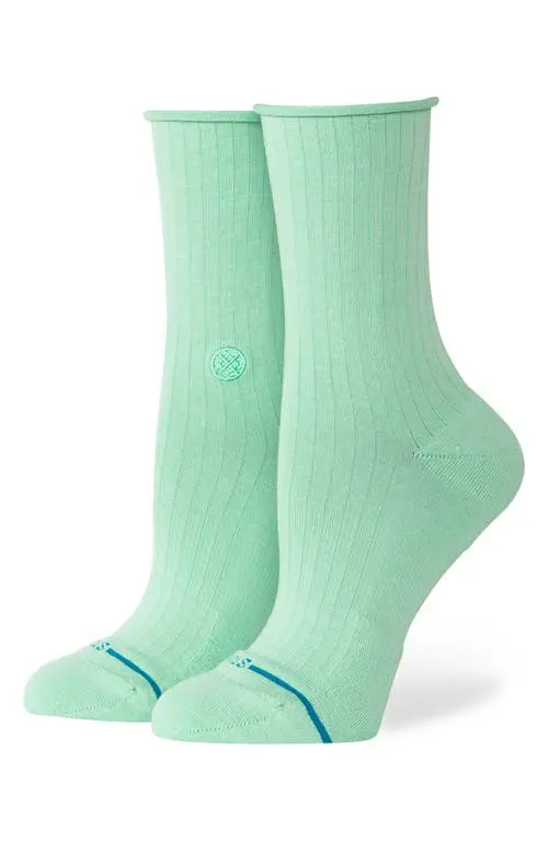 Stance Rolled Quarter Crew Socks - Jade