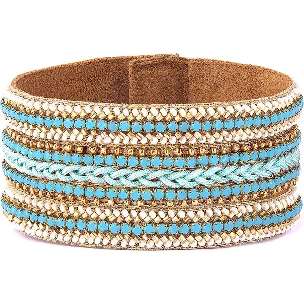 Deepa Gurnani Manny Beaded Bracelet - Turquoise