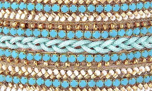 Deepa Gurnani Manny Beaded Bracelet - Turquoise