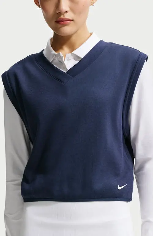 Nike V-neck Golf Vest - 410 Midnight Navy/sail