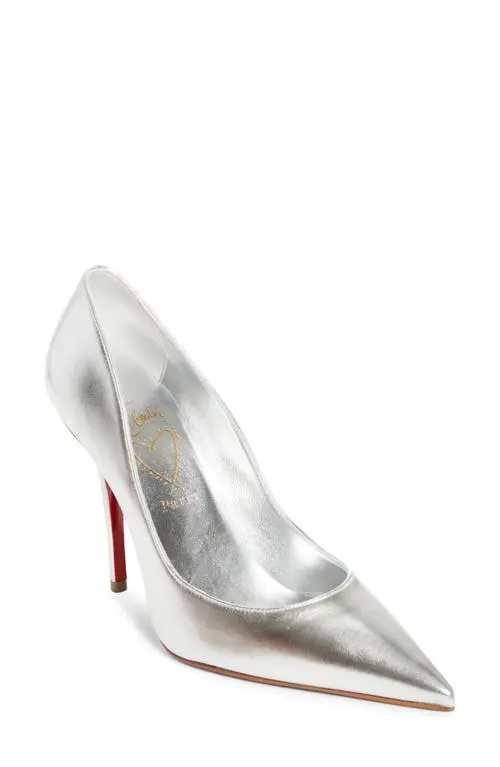 CHRISTIAN LOUBOUTIN Miss Z Pointed Toe Pump - Silver