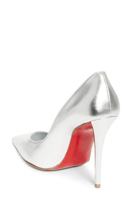 CHRISTIAN LOUBOUTIN Miss Z Pointed Toe Pump - Silver
