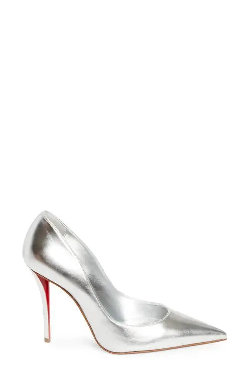 CHRISTIAN LOUBOUTIN Miss Z Pointed Toe Pump - Silver