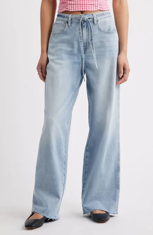 Bp. Tie-waist High-rise Wide-leg Jeans - Pad Wash