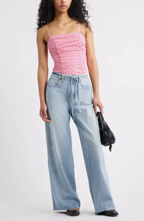 Bp. Tie-waist High-rise Wide-leg Jeans - Pad Wash
