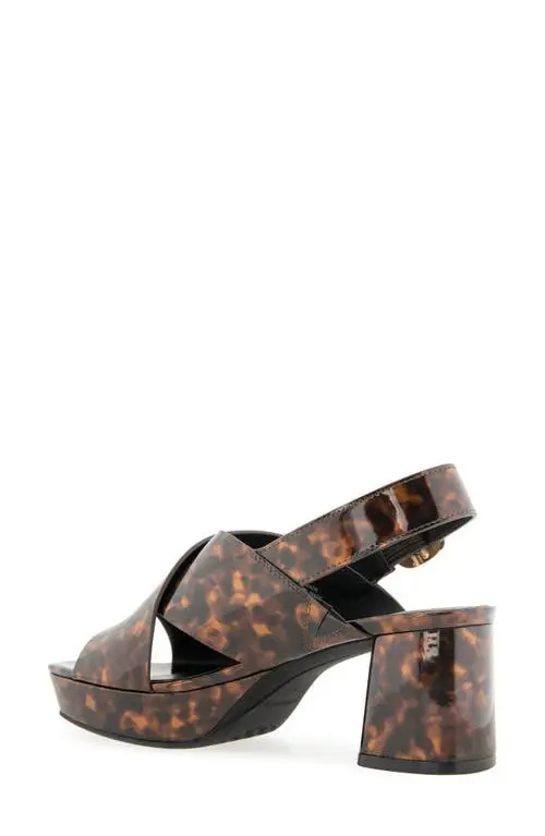 Aerosoles Platform Slingback Sandals - Java Multi Faux Patent Leather