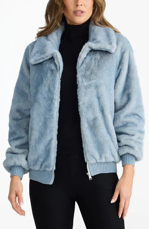 BRAVE+TRUE Celeste Faux Fur Bomber Jacket