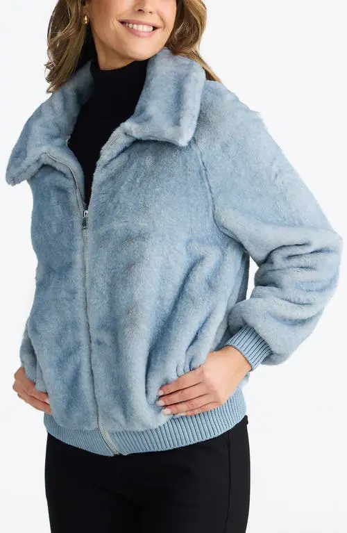 BRAVE+TRUE Celeste Faux Fur Bomber Jacket