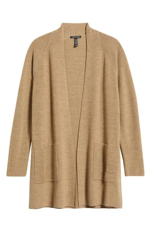 Eileen Fisher Wool Raglan Sleeve Cardigan