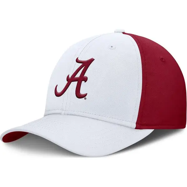 Nike Alabama Crimson Tide 2025 Sideline Rise Performance Flex Hat - White